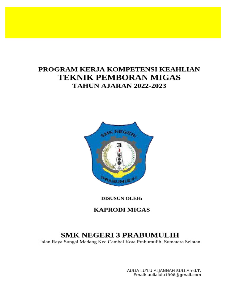 Proker Kaprodi Migas 2022 | PDF