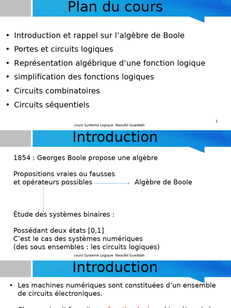 Cours Representation Et Simplification de Fonction Logique | PDF