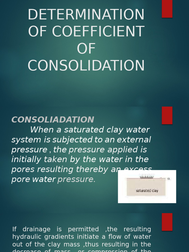 Determination of Coefficient of Consolidation | PDF