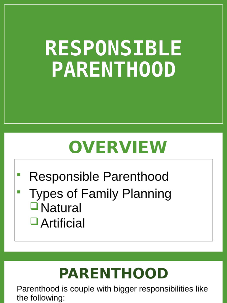 Responsible Parenthood | PDF