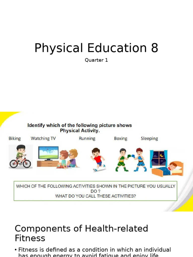 Physical Education 8 Q1 | PDF