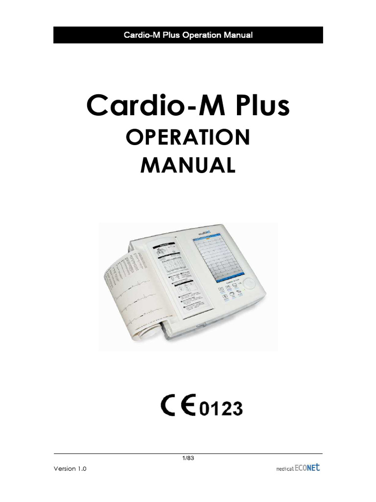 Econet Cardio M Plus Ecg User Manual | PDF