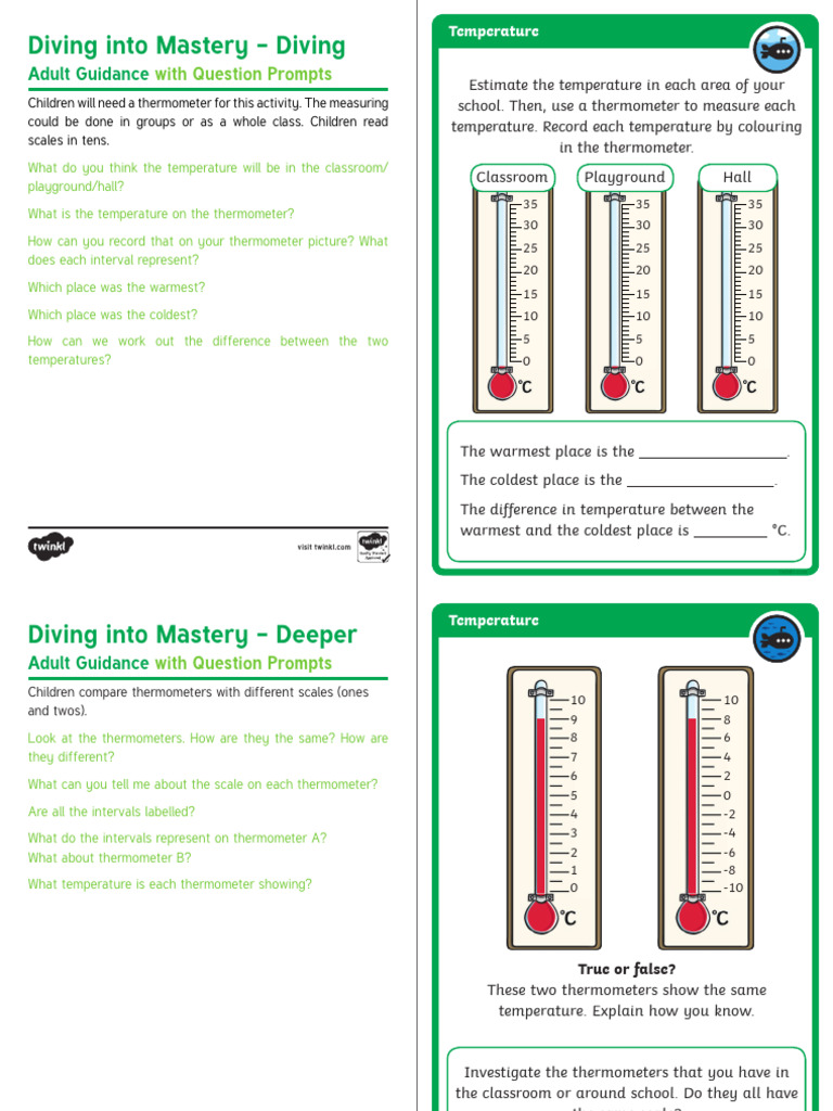Temperature Activity Cards | PDF