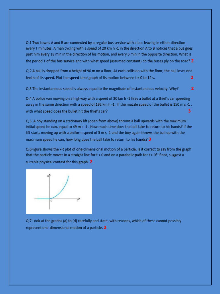 Motion in A Straight Line | PDF | Acceleration | Velocity