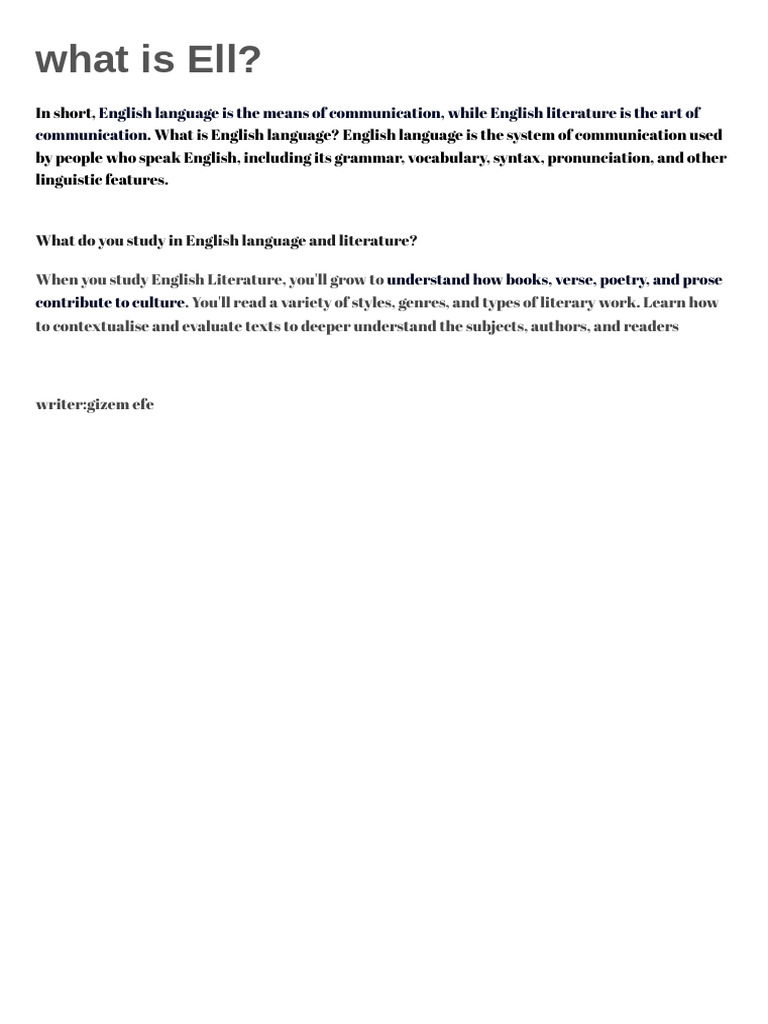 what is Ell | PDF