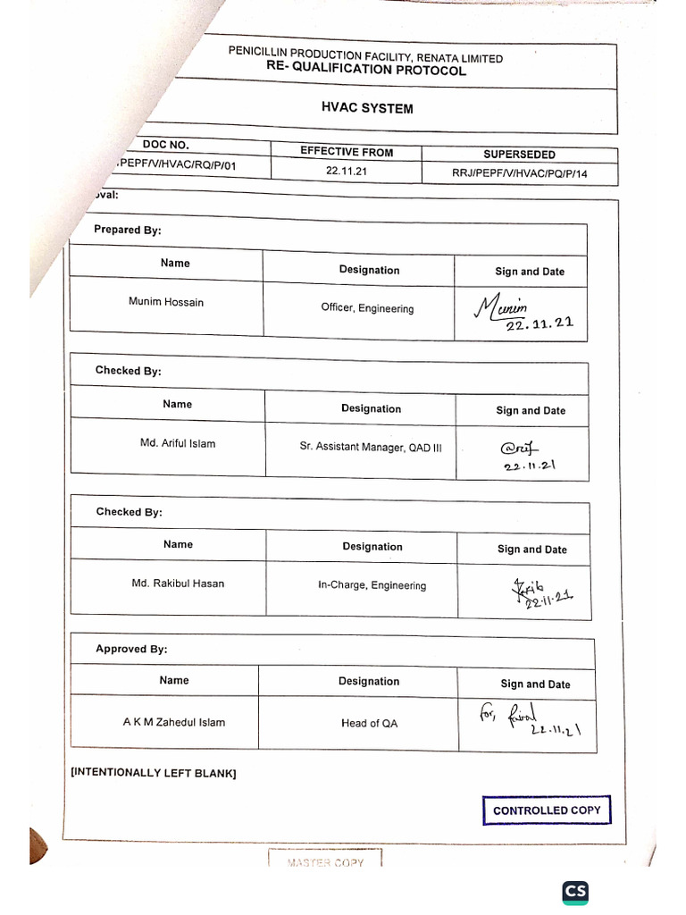 SOP For Requisition of HVAC | PDF