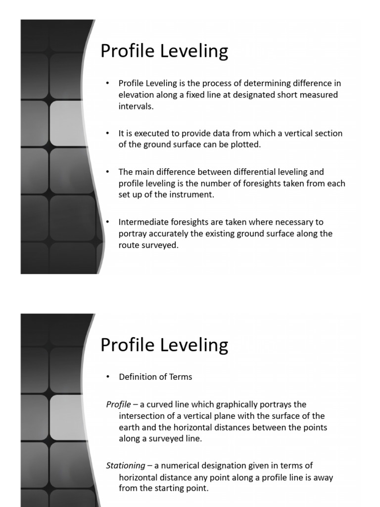 Profile Leveling | PDF