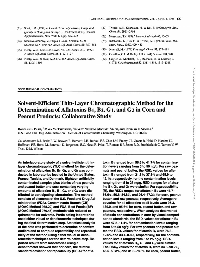 Solvent-Efficient Thin-Layer Chromatographic Method For The ...
