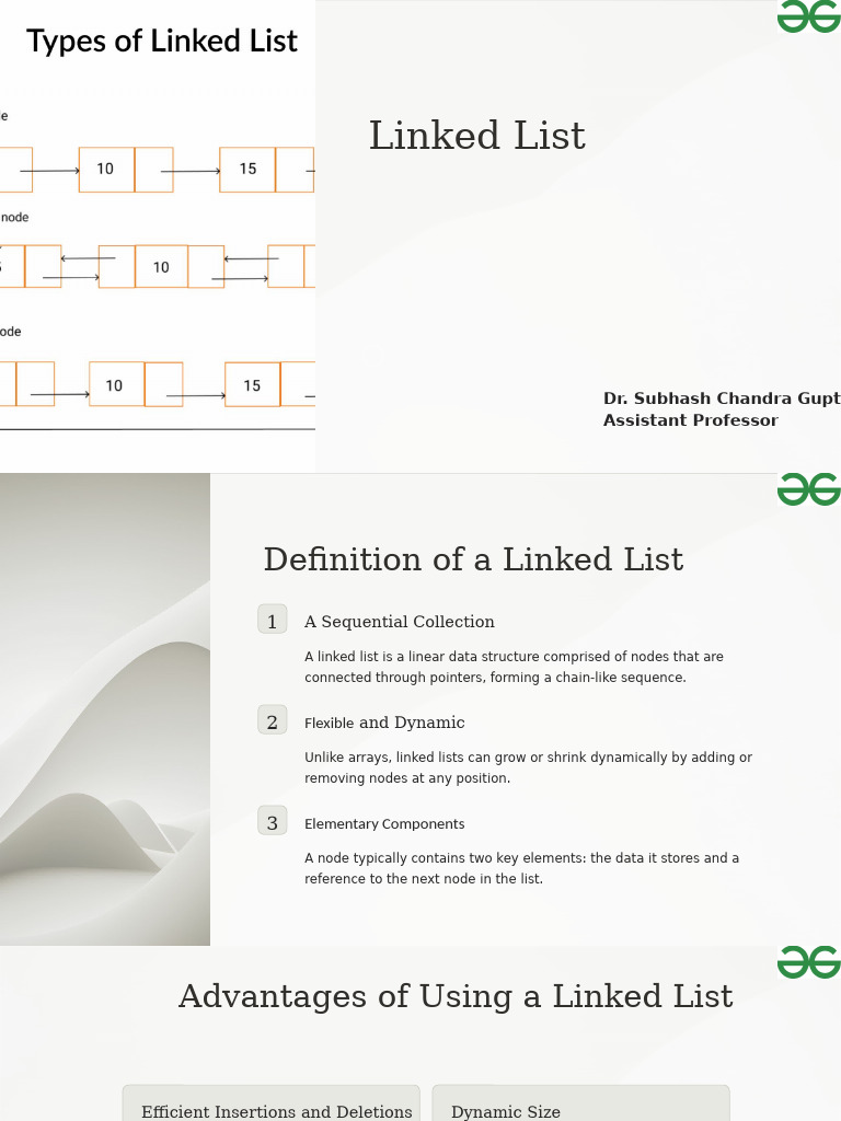 Linked Lists | PDF Linked Lists | PDF