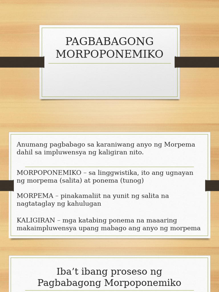 Pagbabagong Morpoponemiko | PDF