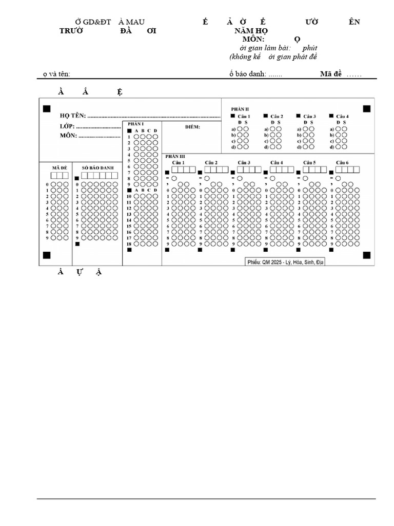 Phiếu KTTX lớp 10, 11 | PDF