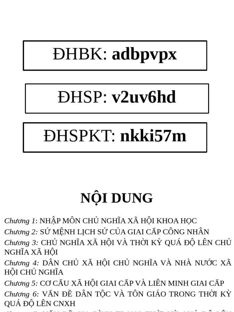 Chuong 1 - Nhap Mon CNXHKH | PDF