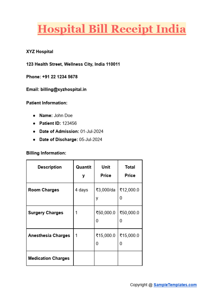 Hospital-Bill-Receipt-India (1) | PDF