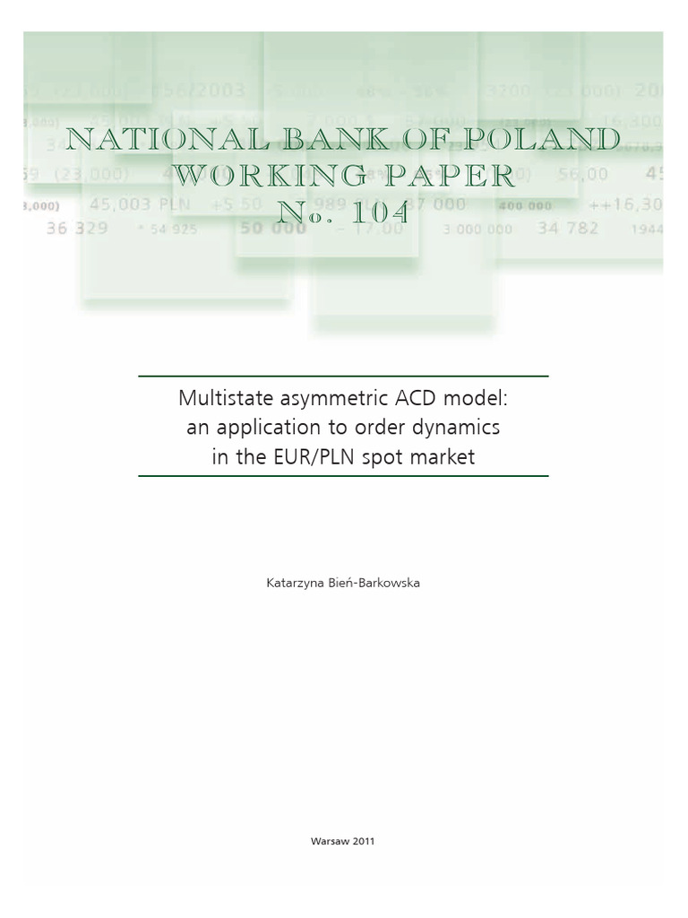 Working Paper 104 NBP | PDF