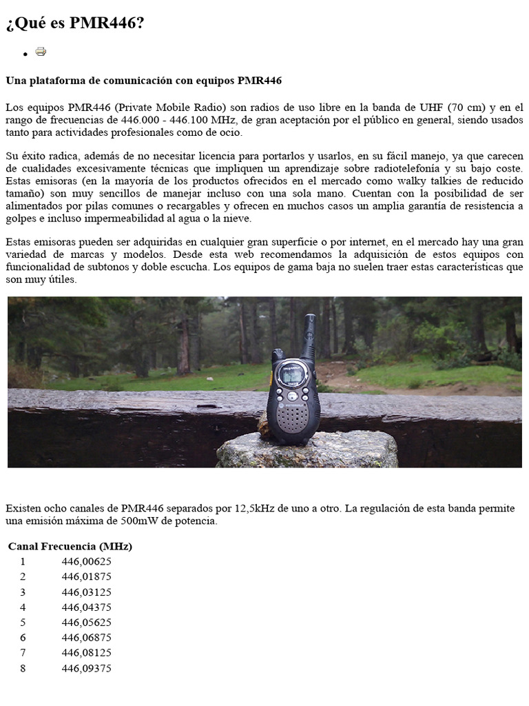 PMR446 | PDF