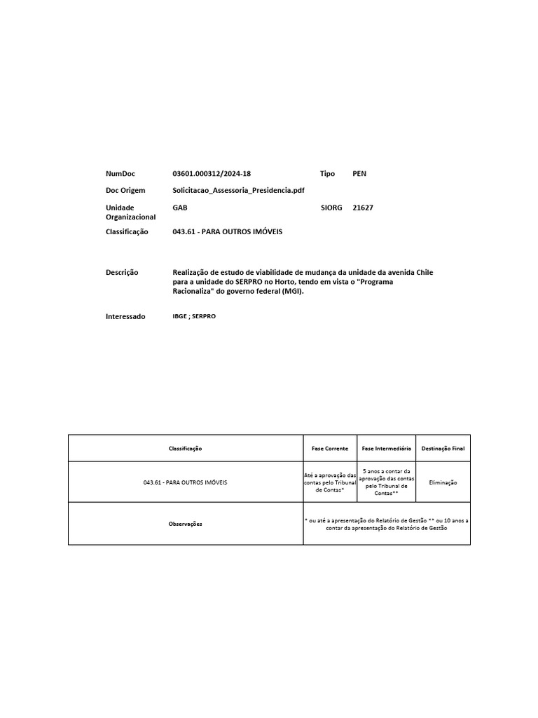 Processo Horto 03601.000312 2024-18 | PDF