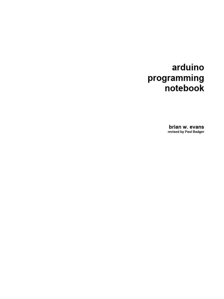 Arduino Programming Notebookv 7 | PDF