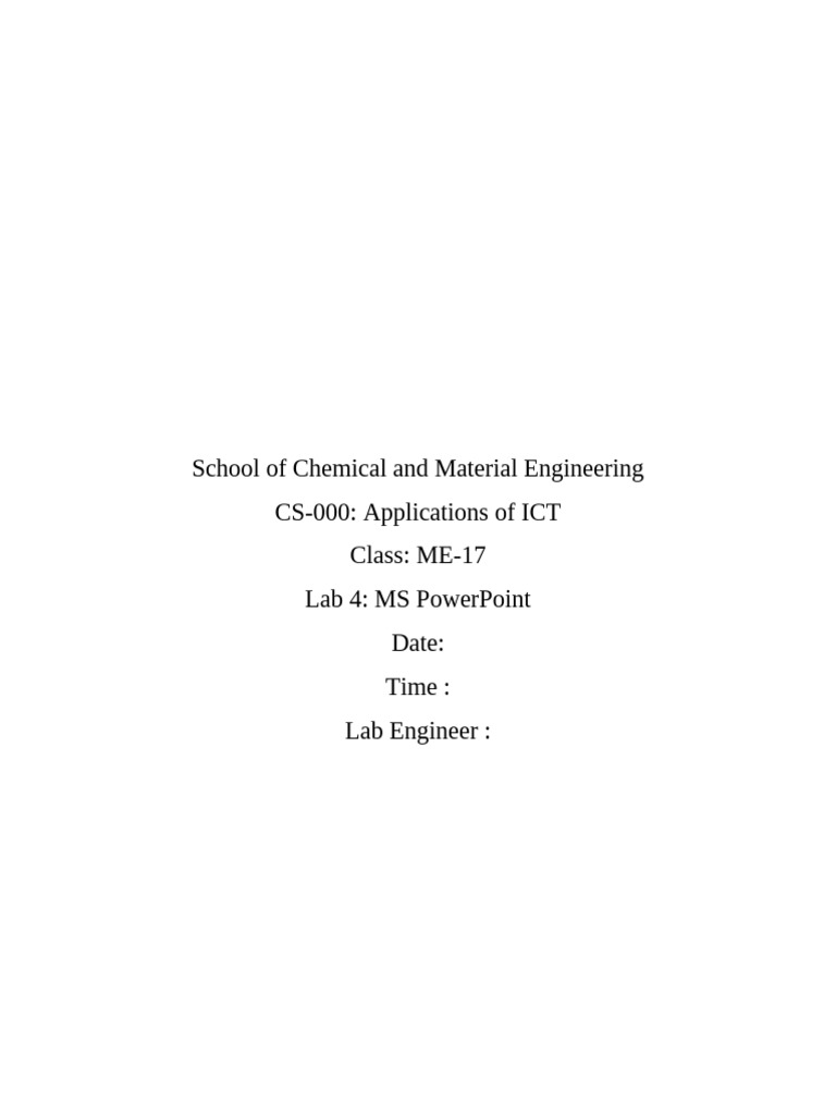 Lab 4 PPT (Week 4) | PDF