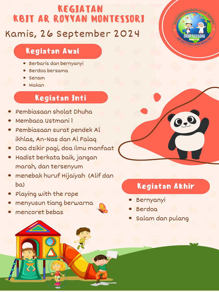 Kegiatan KBIT Ar Royyan Montessori - 20240927 - 143610 - 0000 | PDF
