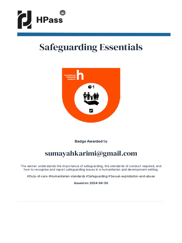 2024 04 30 Safeguarding Essentials en | PDF | Knowledge | Career & Growth