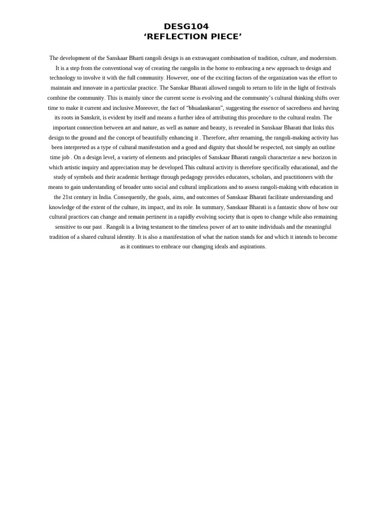 DESG104 Reflection Piece' | PDF
