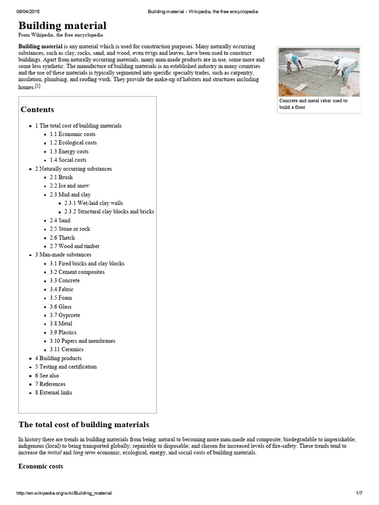 Building Material | PDF