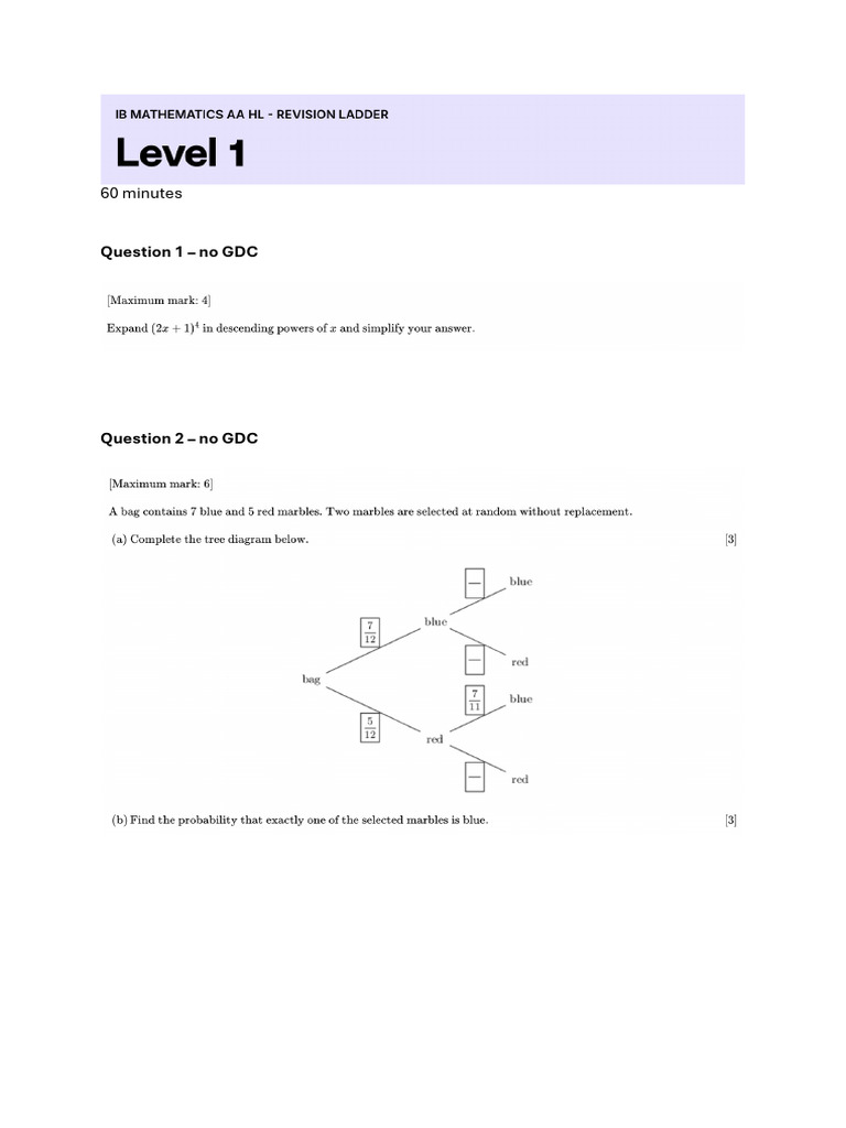 Revision Ladder 1 | PDF