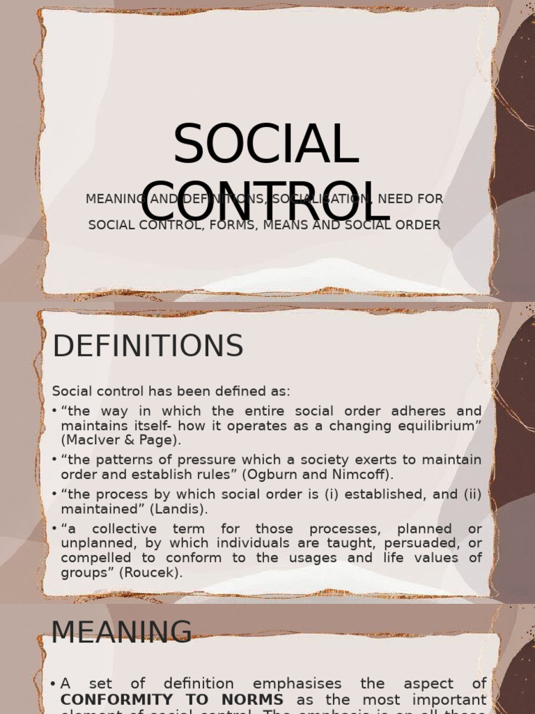 Social Control | PDF
