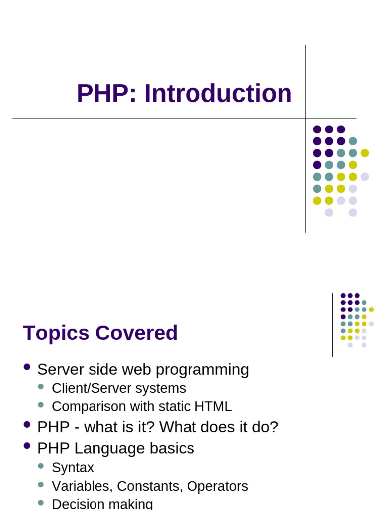 Chapter 5-Part a-_introduction_php - w1 | PDF