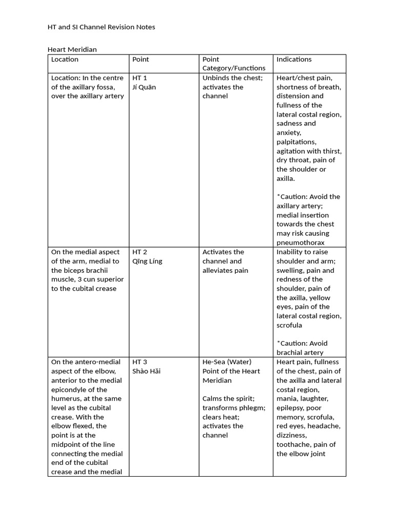 HT and SI Revision Notes | PDF