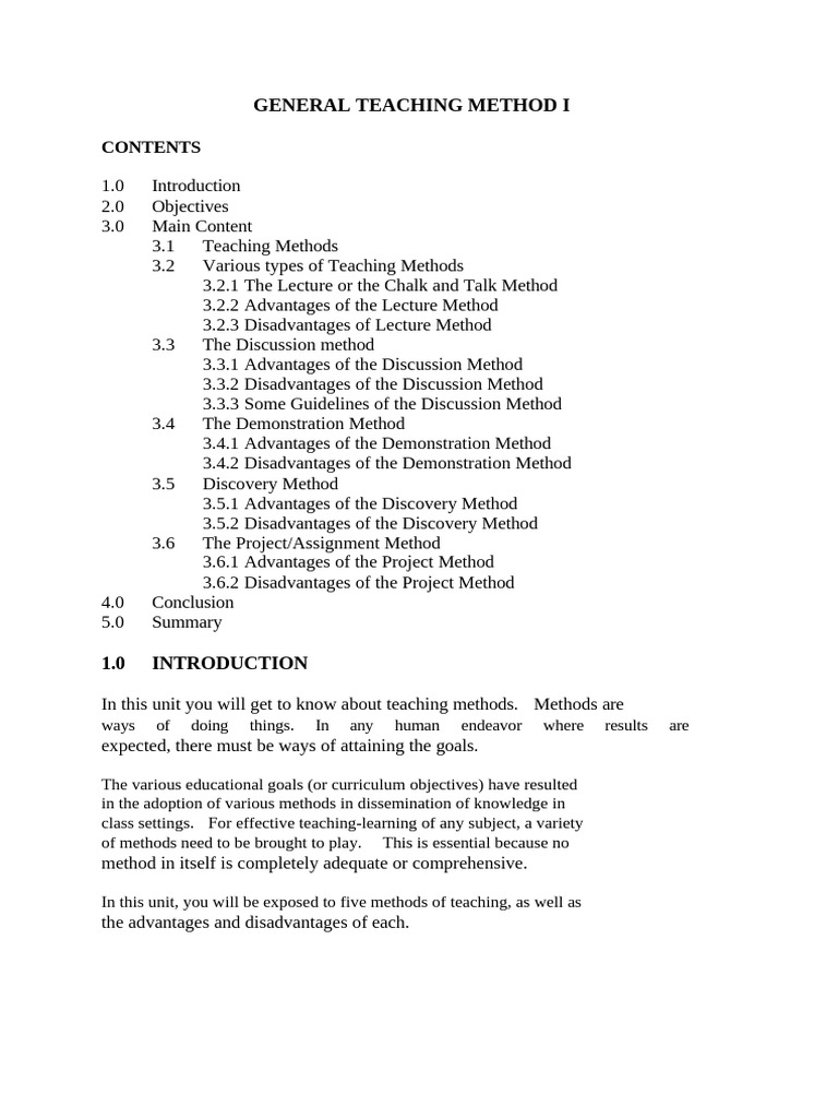 Teching Mehtod Draft | PDF