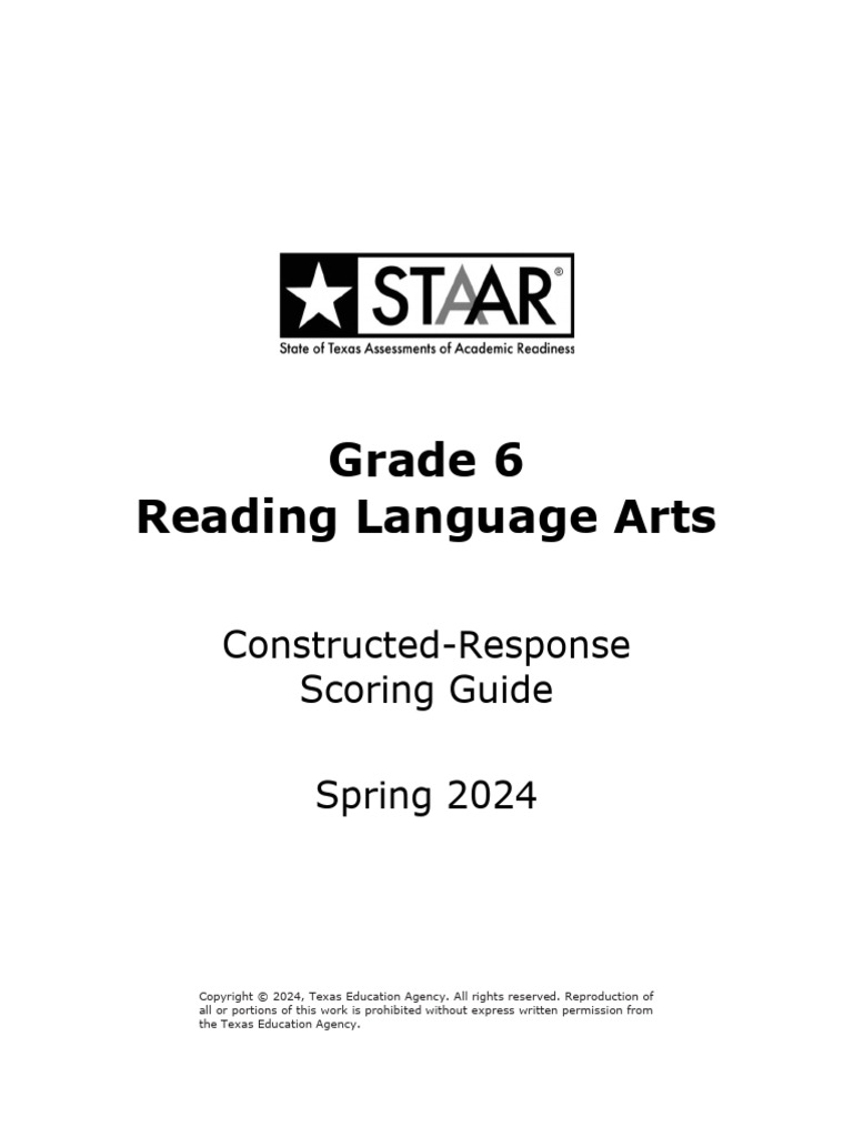 2024 Staar 6 Rla Scoring Guide | PDF