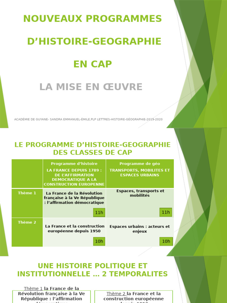 Histoire et géographie en CAP | PDF | France | Histoire