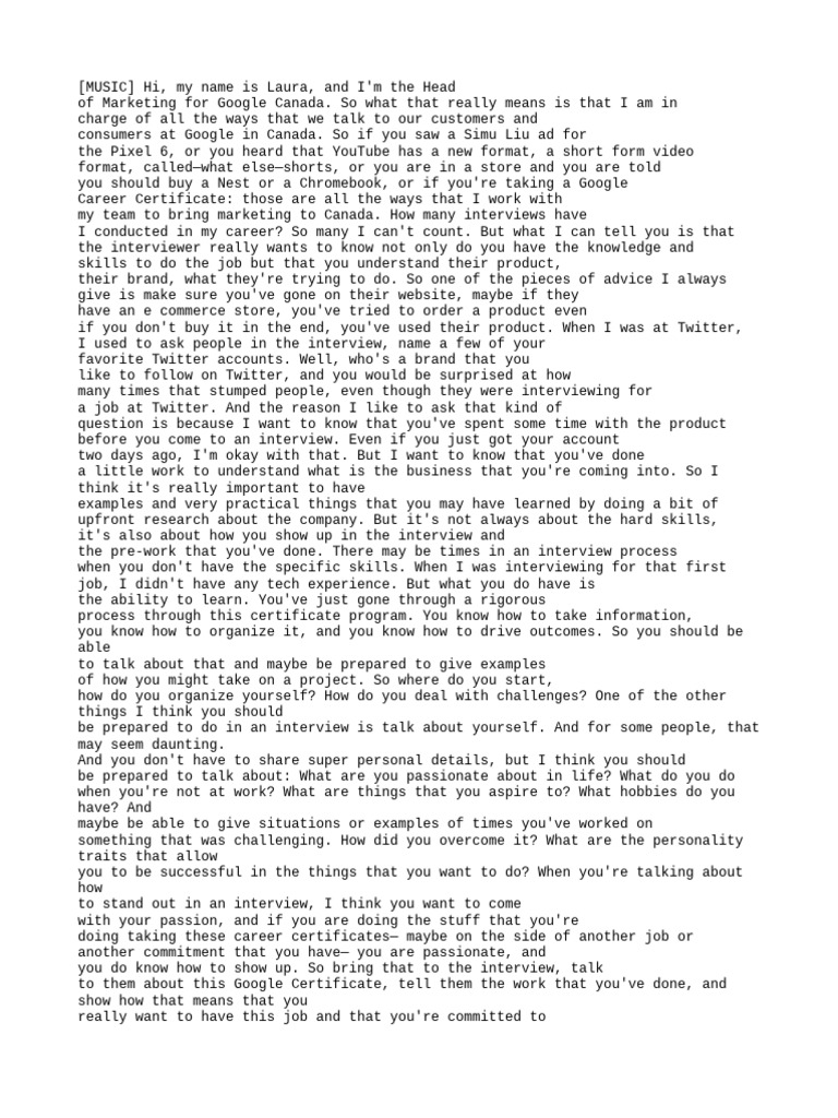 03 Laura Interview Tips - en | PDF