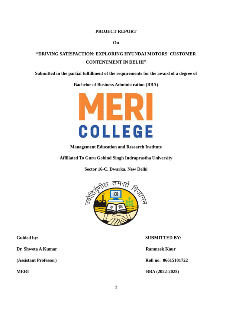 Minor Project BBA | PDF