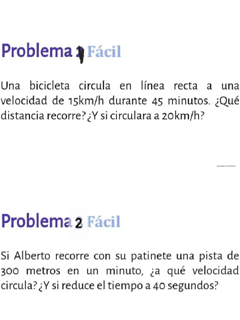 EJERCICIOS DE MRU y MRUV | PDF