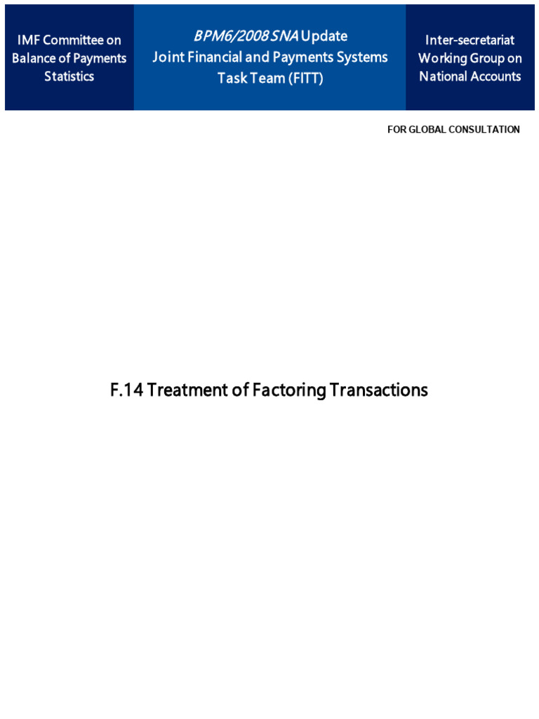 f14 Treatment of Factoring Transactions | PDF