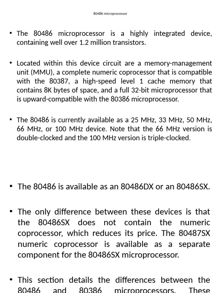 Chapter-6 Intel 80486 | PDF