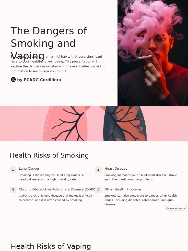 The Dangers of Smoking and Vaping | PDF | Electronic Cigarette | Lifestyle