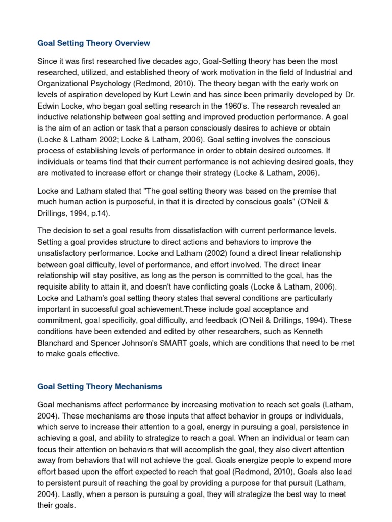 Setting SMART Goals Theory | PDF | Goal Setting | Goal