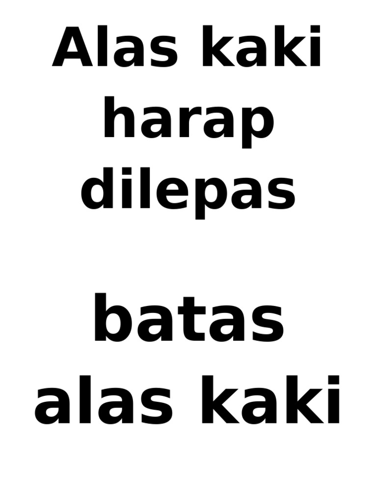 Alas Kaki | PDF