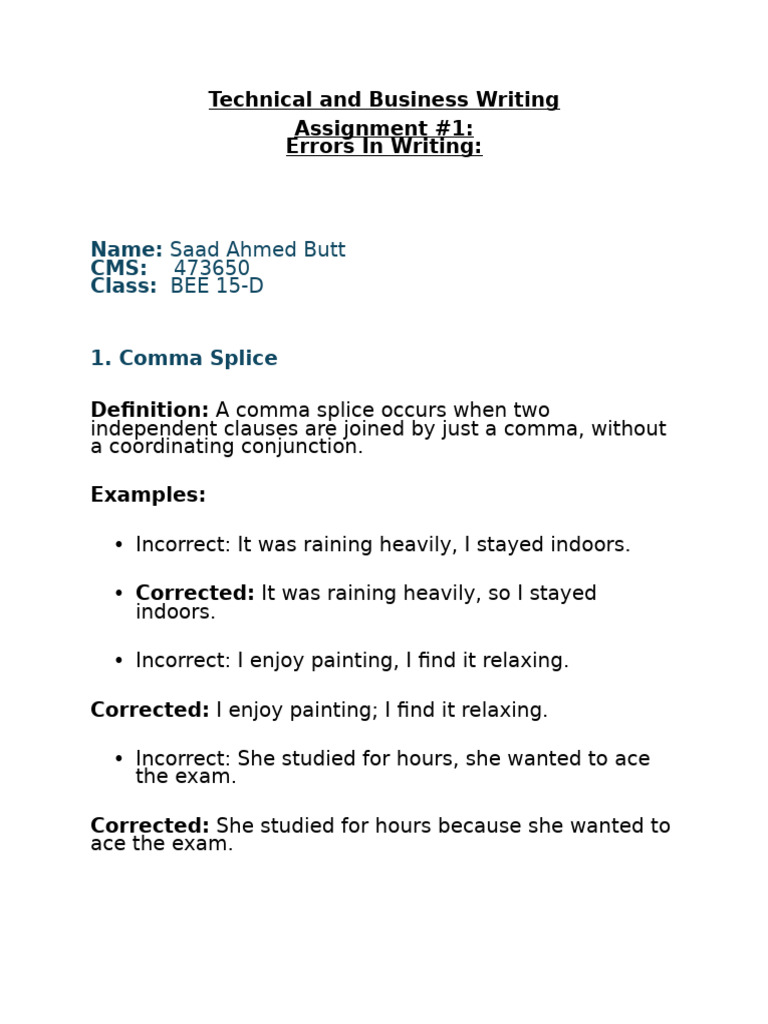 TBW Assignment | PDF