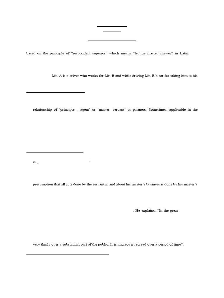 Law of Tort (Unit II) | PDF