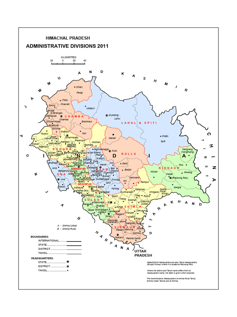 HIMACHAL PRADESH map | PDF