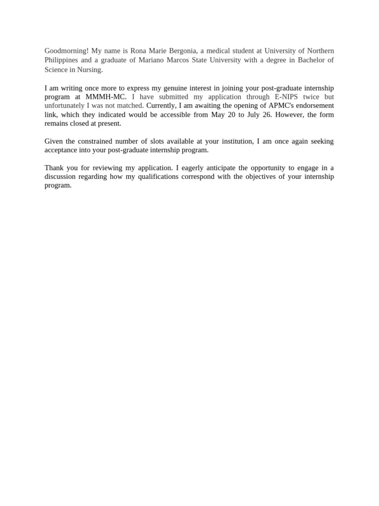 Endorsement Letter MMMH MC | PDF