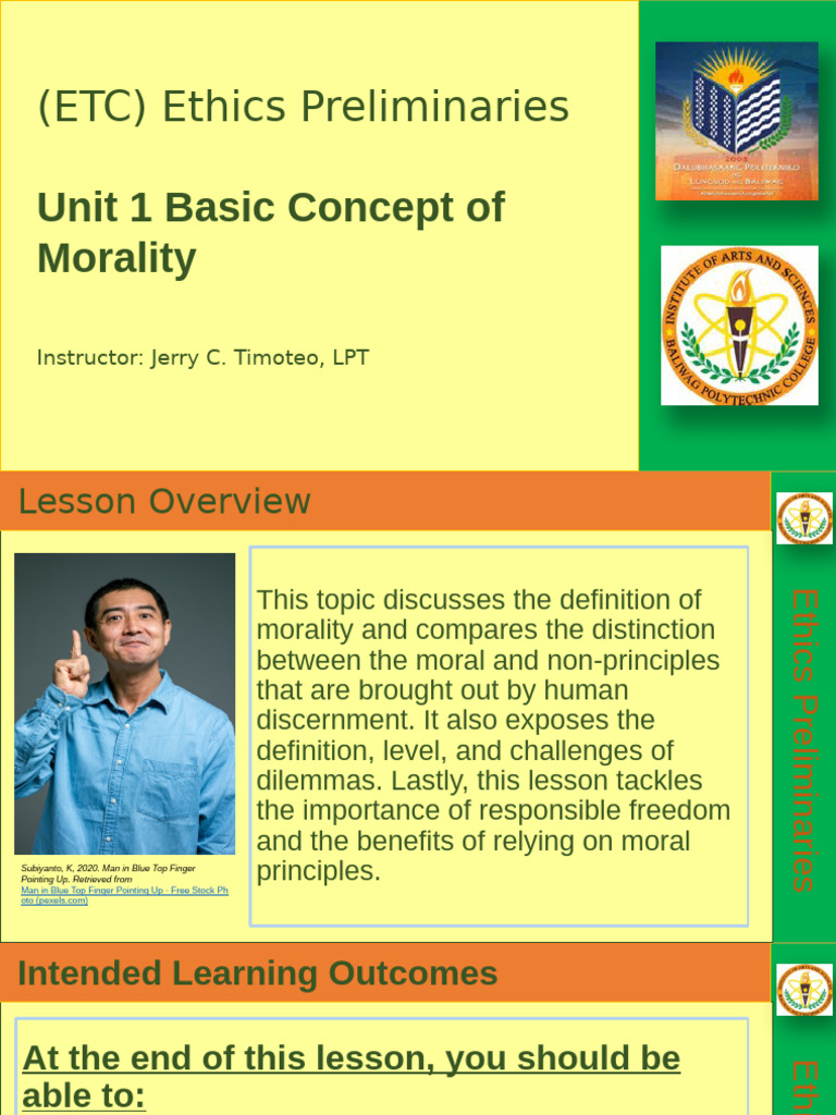 Ethics Lesson 1 Presentation | PDF | Morality | Social Science