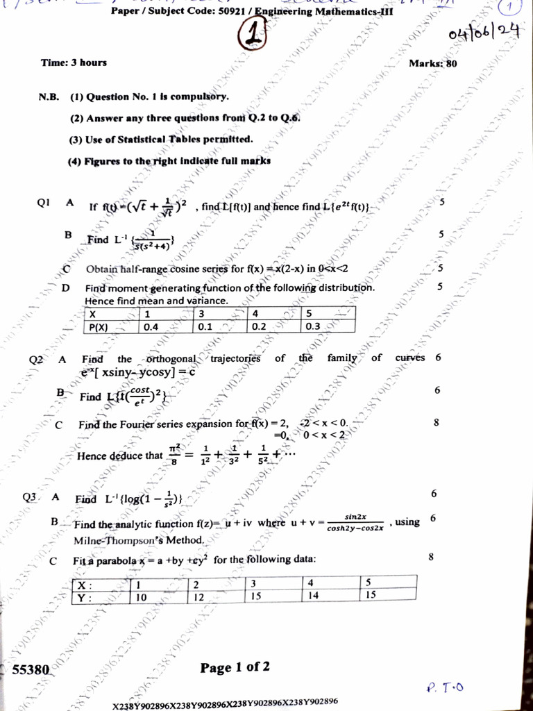 2024 May Maths Exam Paper | PDF