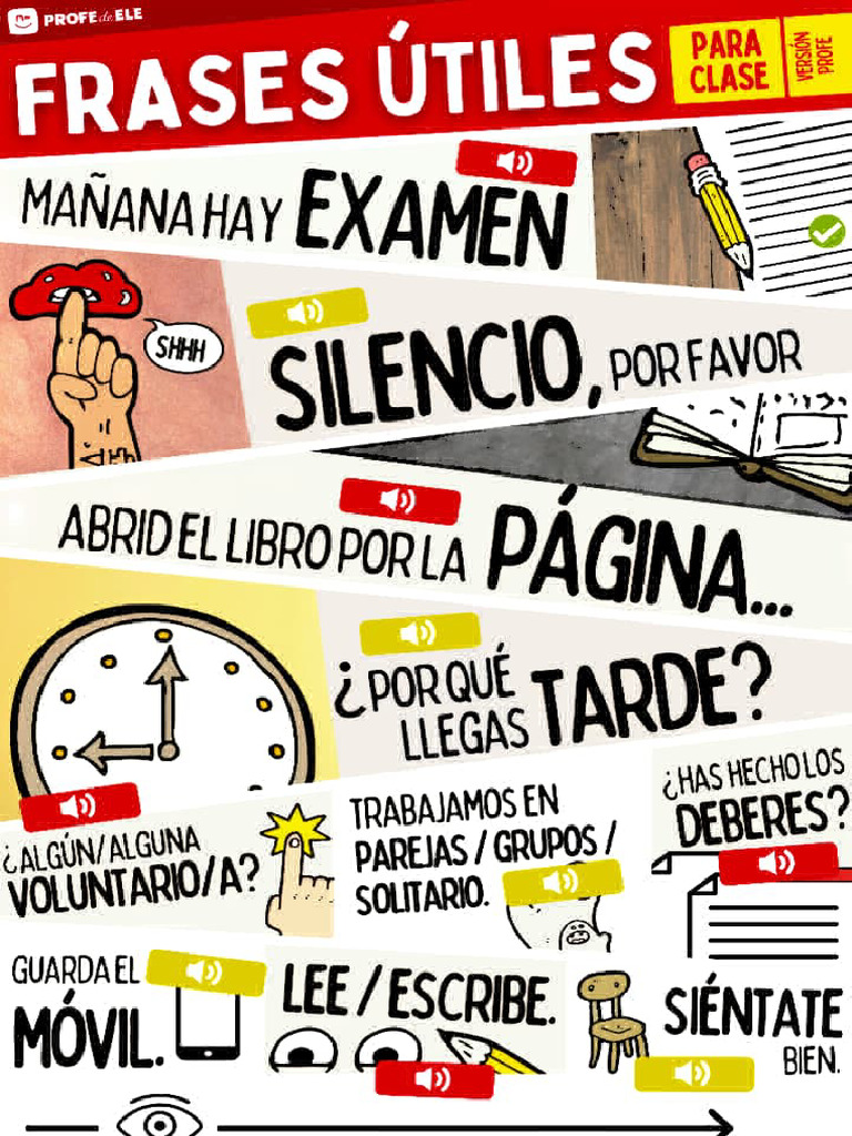 Frases útiles para profesores de ELE | PDF | Artes del Lenguaje y ...