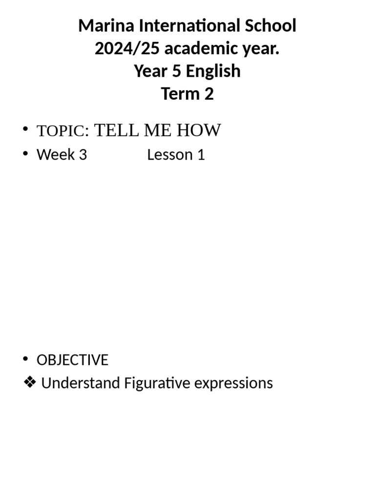 English Lesson Week 3 Lessons 1-4 | PDF