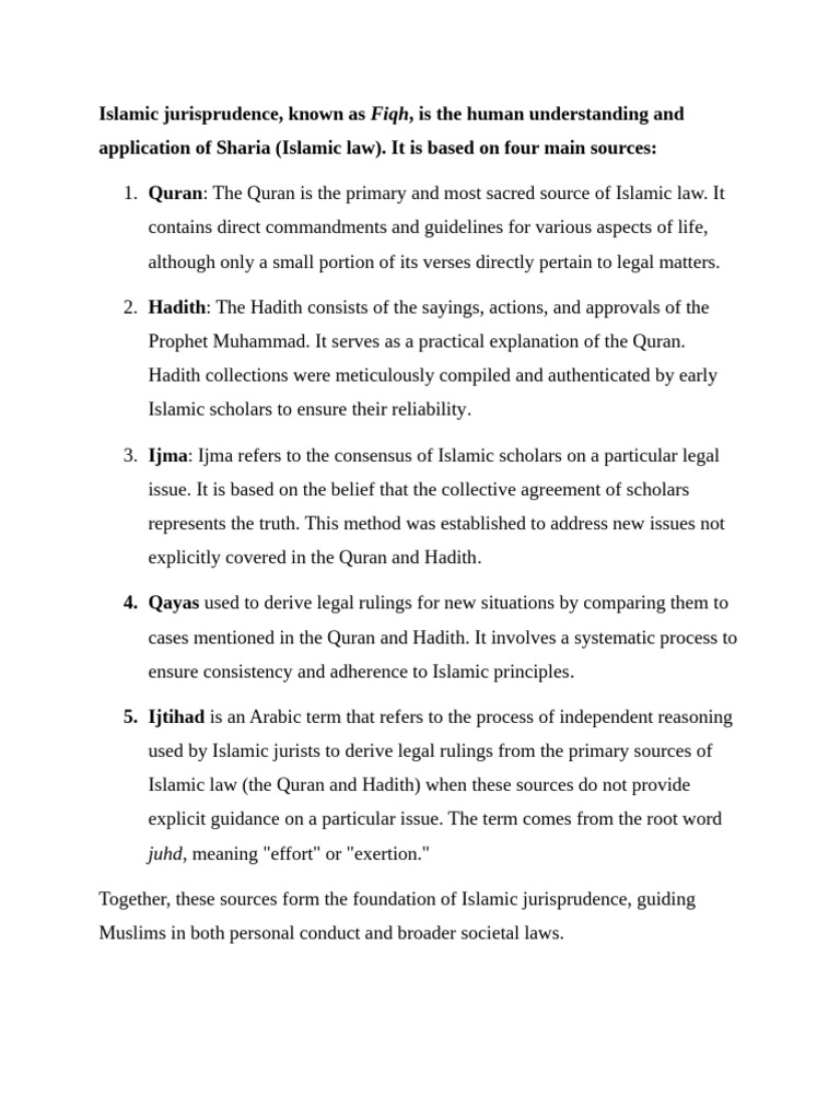 Islamic Jurisprudence | PDF